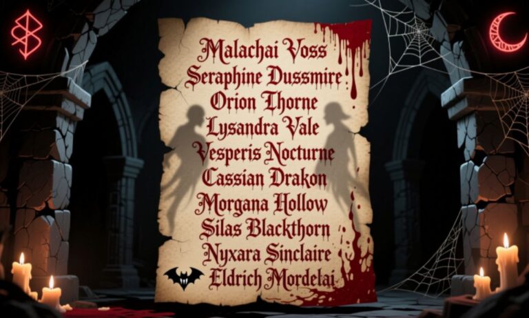 550+ Vampire Names with Origins, Meanings & Dark Elegance